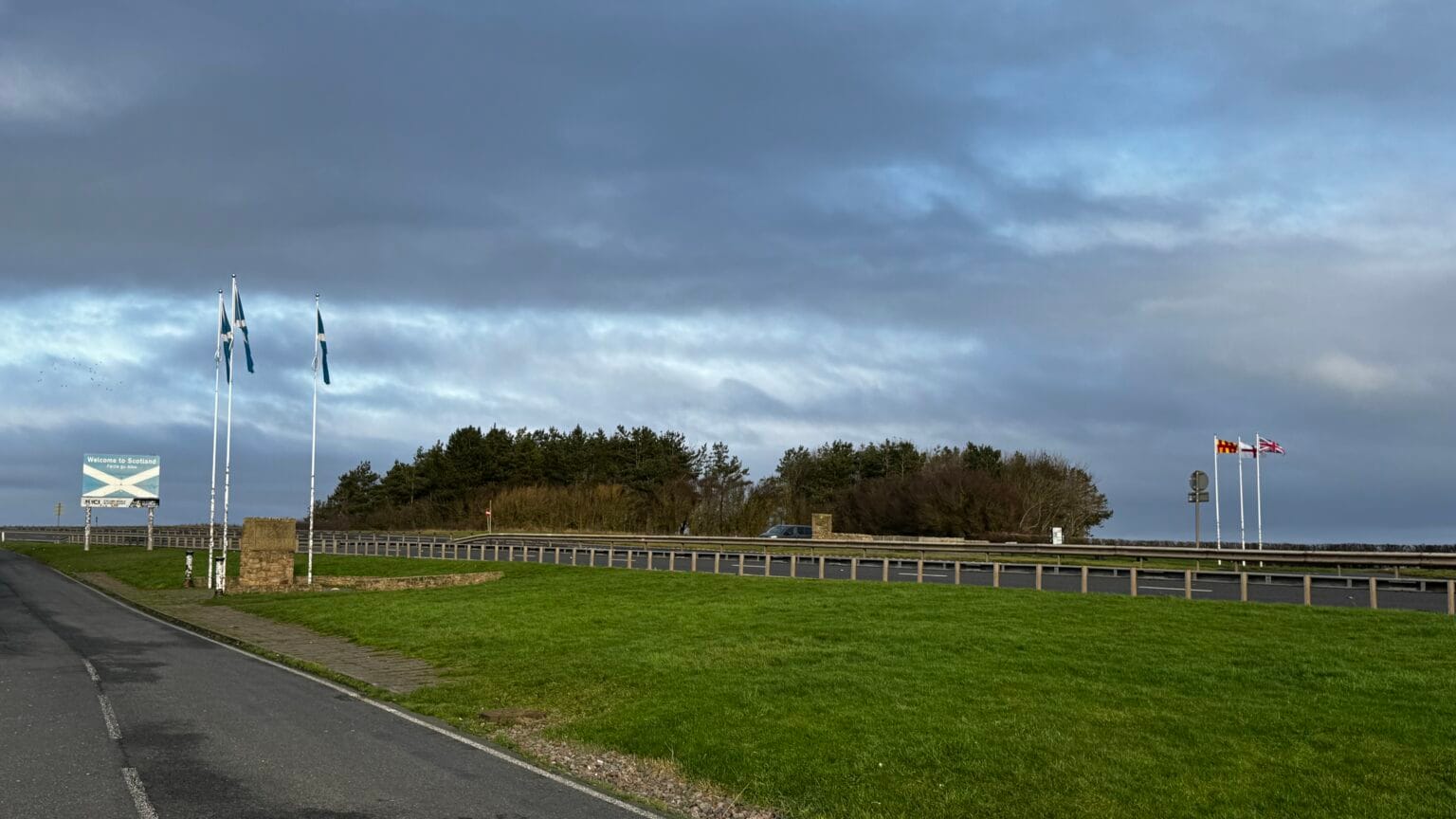 England Scotland Border Stop on the A1